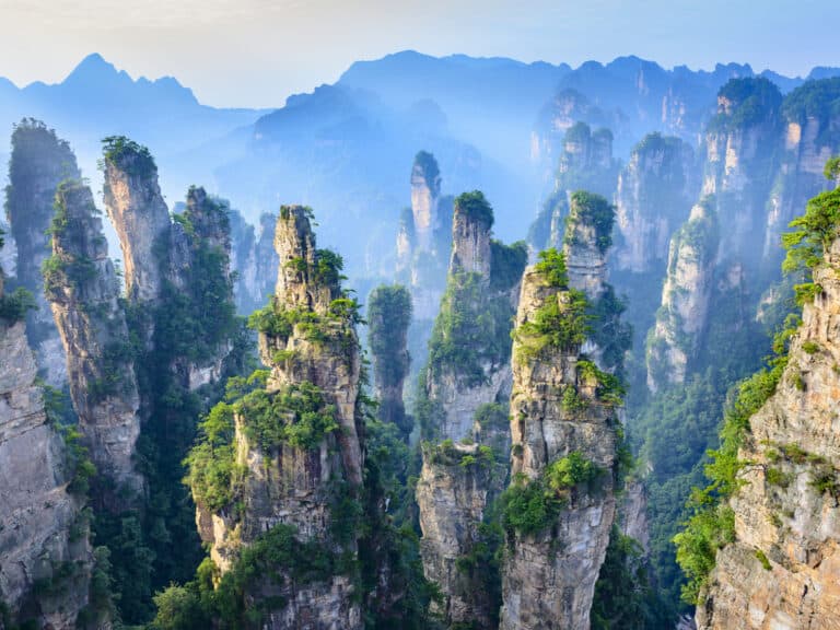 Tianzi Mountains - The most beautiful rock formations in China